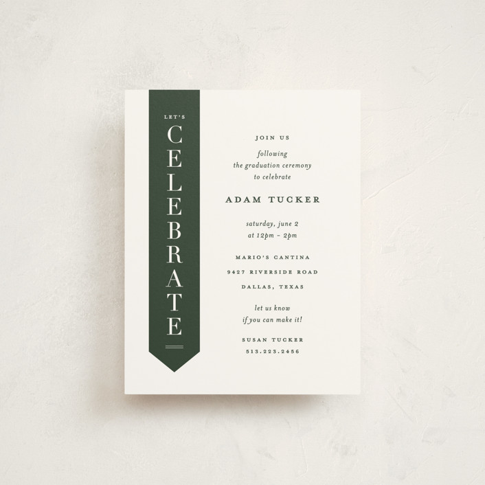 Classic Sash Graduation Insert Cards by Lauren Chism | Minted