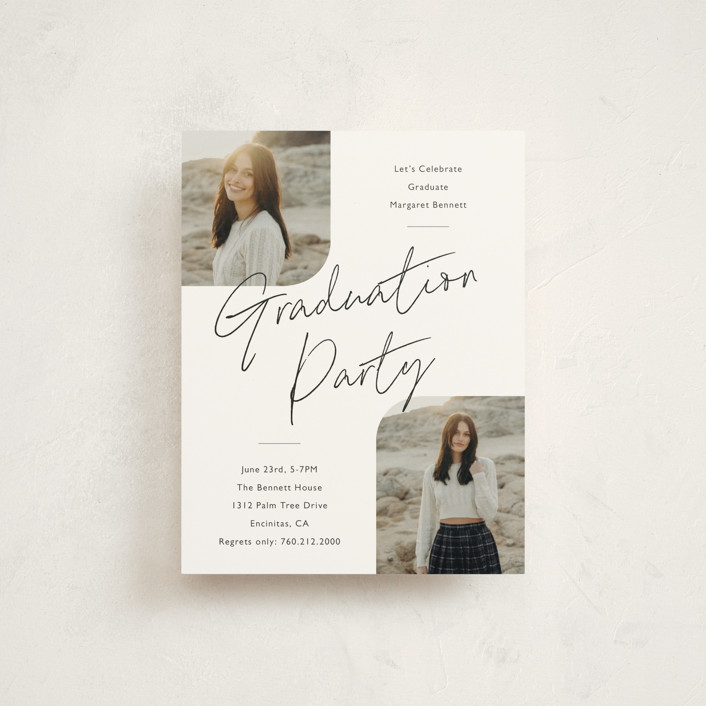 Rounded Double Graduation Insert Cards by Carolyn MacLaren | Minted