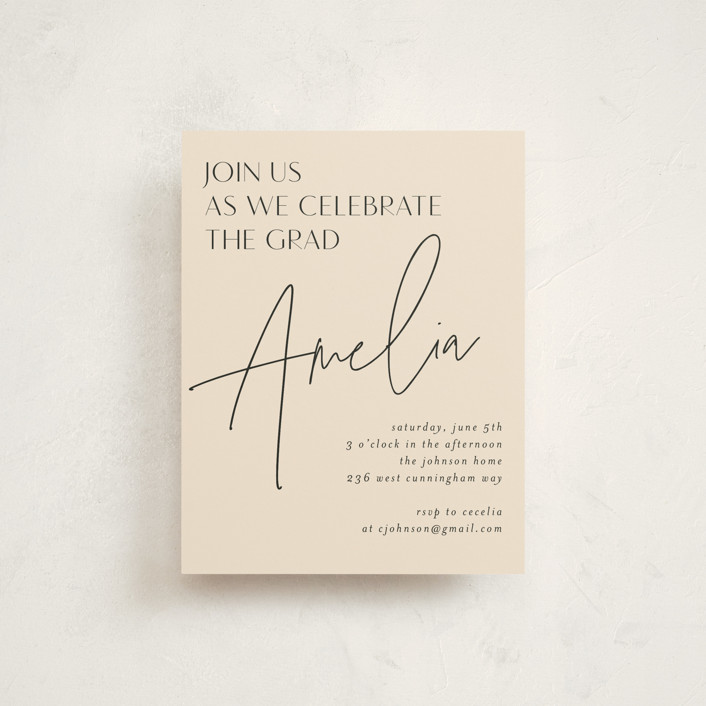 Signed Grad Name Graduation Insert Cards by Ashley Iwafuchi | Minted