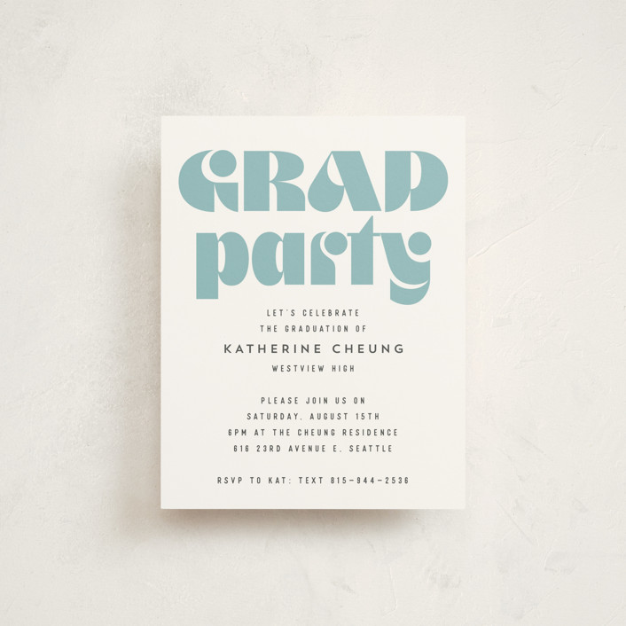 retro grad Graduation Insert Cards by Hooray Creative | Minted