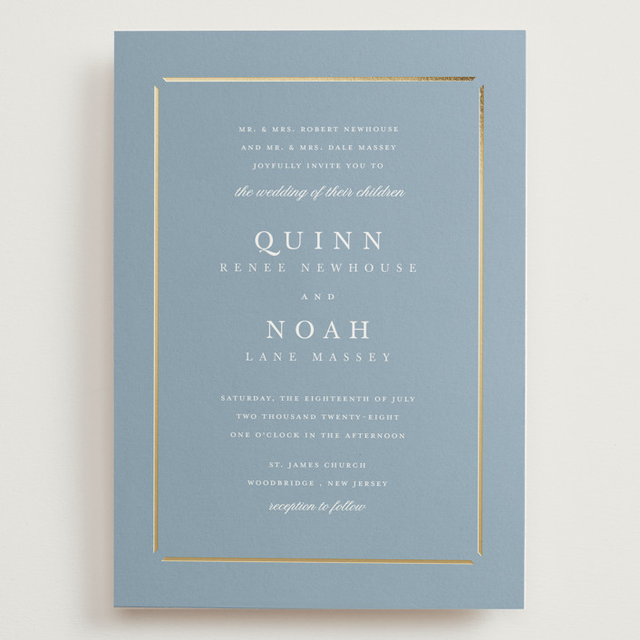 Elegant bevel Foil-Pressed Grand Wedding Invitations by Stacey Meacham ...