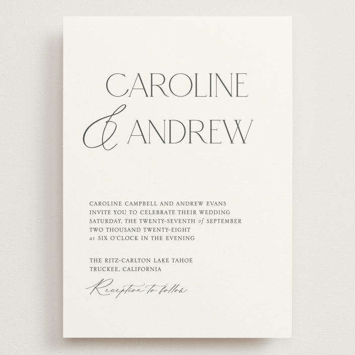Contemporary Grand Wedding Invitations by Vanessa Doyle | Minted
