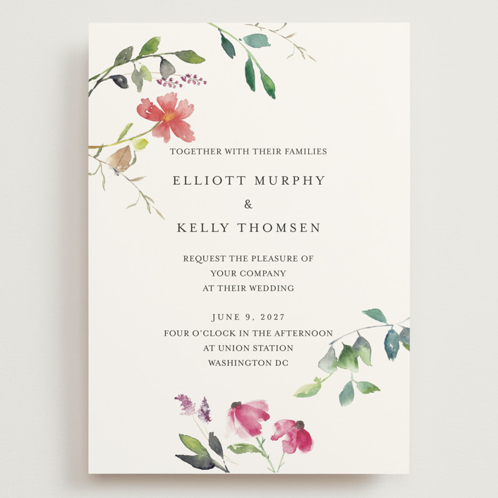 Spring Wildflowers Grand Wedding Invitations by Mere Paper | Minted