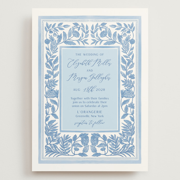 Porcelain Floral Grand Wedding Invitations by Elly | Minted