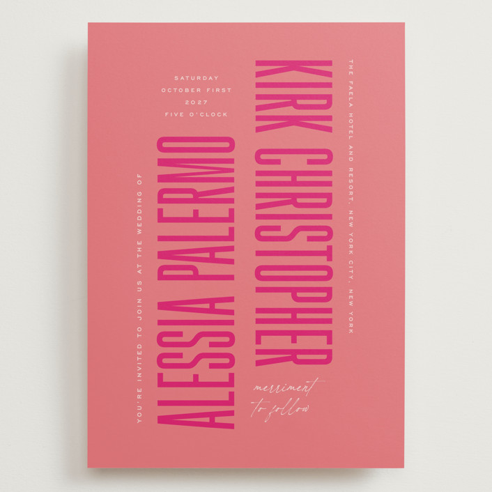 Pop Romance Grand Wedding Invitations by Ashley DeMeyere | Minted