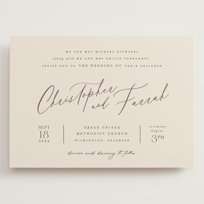 Beautifully Scripted Grand Wedding Invitations by Hooray Creative | Minted