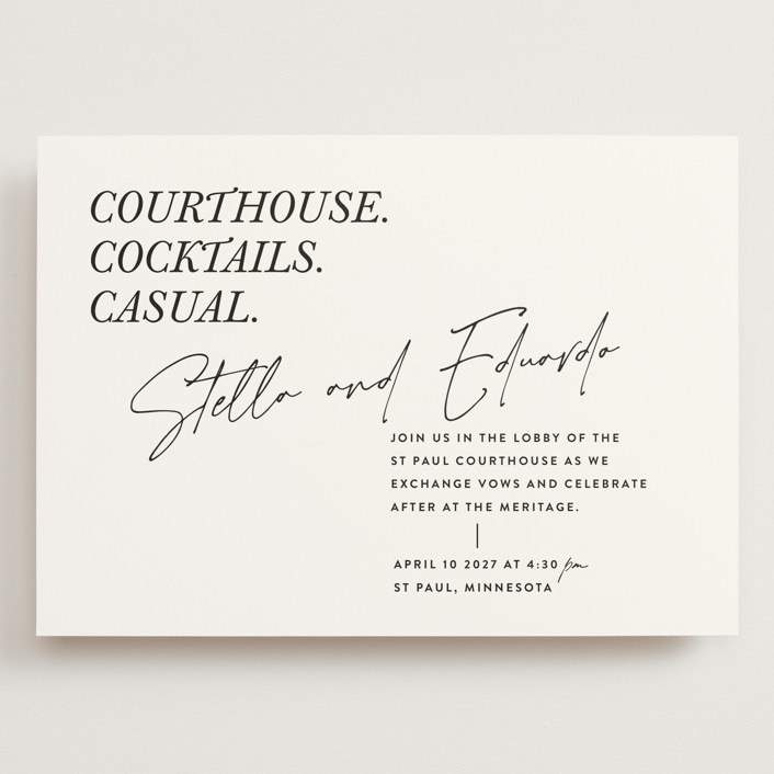 Courthouse Grand Wedding Invitations by Susan Brown | Minted