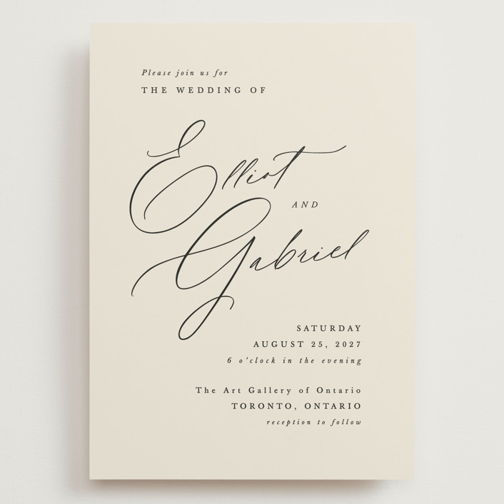 Scripted Names Grand Wedding Invitations by Hooray Creative | Minted