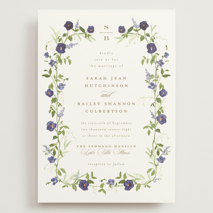 Wildflower Trellis Grand Wedding Invitations by Everett Paper Goods ...