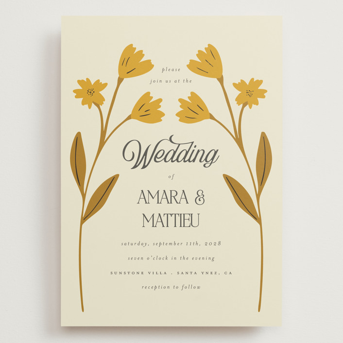 Vintage Wildflowers Grand Wedding Invitations by Morgan Kendall | Minted