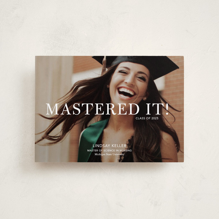 Mastered It Petite Graduation Announcements by Stacie Stankos | Minted