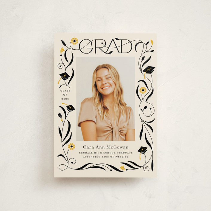 Grad Florals Petite Graduation Announcements by Morgan Ramberg | Minted