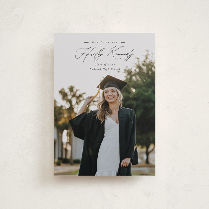 Timeless Classic Petite Graduation Announcements by Brandy Folse | Minted
