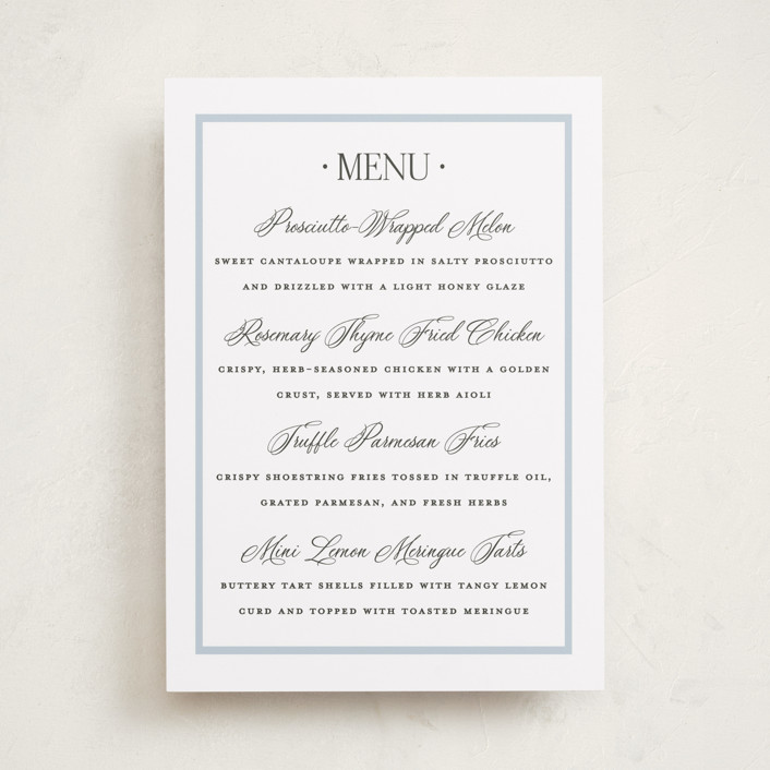 Dotted Classic Graduation Menu Signs by Carolyn MacLaren | Minted