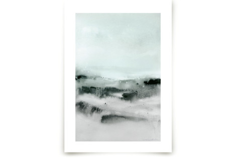 Watercolor Abstract Lands Series : Winter 2 Art Pr... | Minted