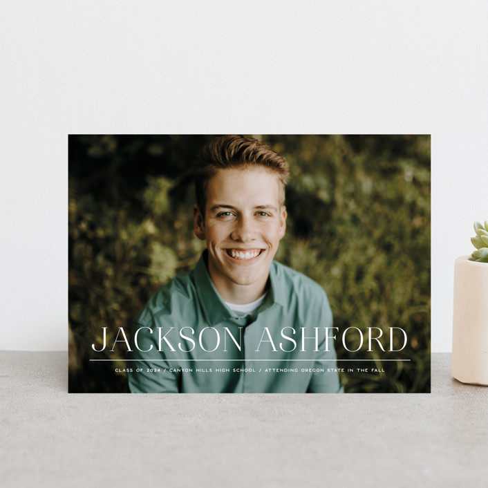 Classy Stack Graduation Announcement Postcards by Erica Krystek | Minted