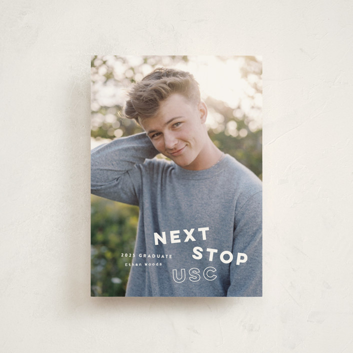 next stop Graduation Announcement Postcards by Sara Hicks Malone | Minted