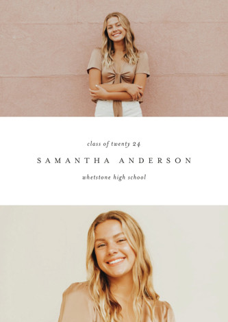 Stripes Graduation Announcement Postcards by Heather Schertzer | Minted