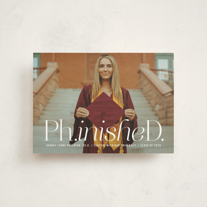 Ph.inisheD. Graduation Announcement Postcards by Heather Schertzer | Minted