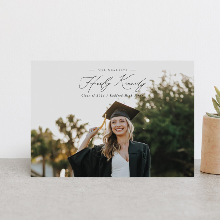 Timeless Classic Graduation Announcement Postcards by Brandy Folse | Minted