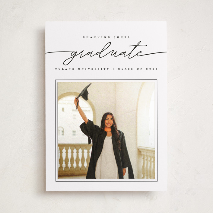 Simple Details Graduation Announcement Photo Mount Cards by Pixel and ...