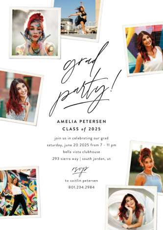 Polaroid Party Graduation Party Invitations by Robert and Stella | Minted