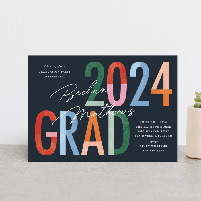 Snap Graduation Party Invitation Postcards by Pixel and Hank | Minted