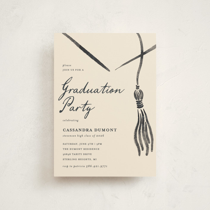 Inked Graduation Party Invitation Postcards by Jamie Alexander | Minted