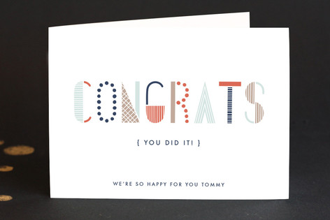 Typographic Congrats Congratulations Cards by Ambe... | Minted