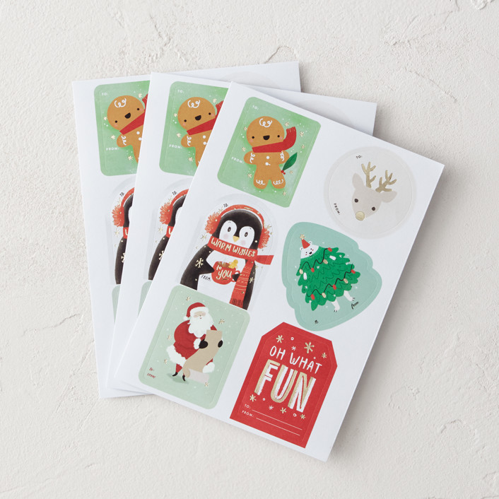 Holly Jolly Gift Stickers by Multiple Artists | Minted