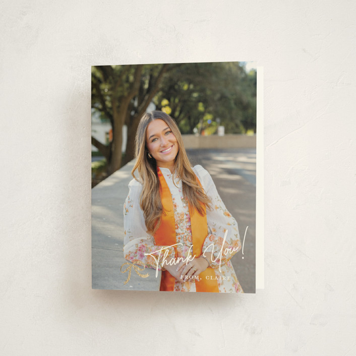 Sweet Grad Cap Foil-Pressed Graduation Thank You Cards by Paper Raven ...
