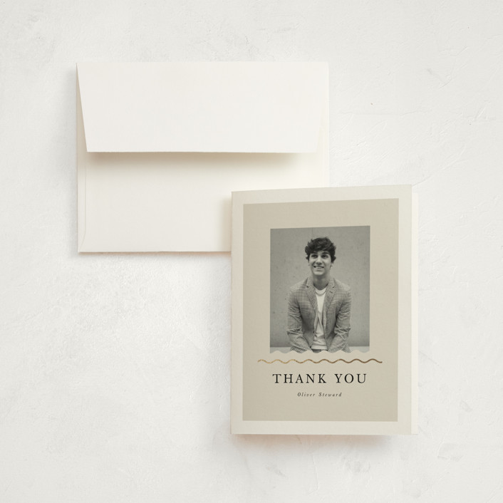 Divided Foil-Pressed Graduation Thank You Cards by Vivian Yiwing | Minted