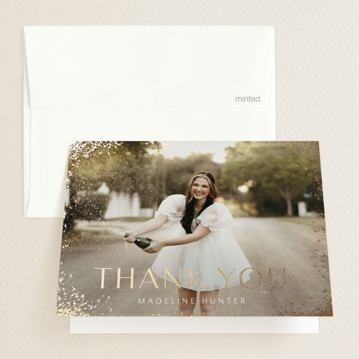 Commemorate Foil-Pressed Graduation Thank You Cards by Nicoletta Savod ...