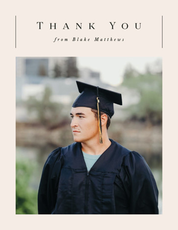 Sophisticated Graduate Graduation Thank You Cards by Brandy Folse | Minted