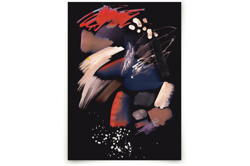 Pastel abstract splattering Wall Mural by Oana Prints | Minted