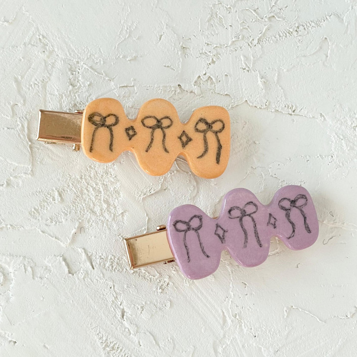 Funky Bow Hair Clip Set Hair Clip by Quiet Clementine | Minted
