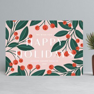 Very Merry Christmas Business Holiday Cards by Yal... | Minted