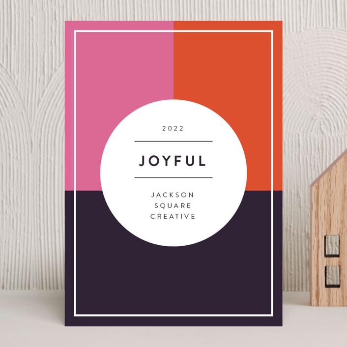 Colorblock Joy Business Holiday Cards by Nazia Hyder | Minted