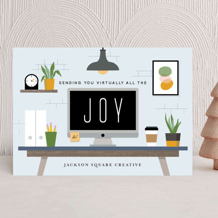 Virtual Joy Business Holiday Cards by Annie Holmquist | Minted
