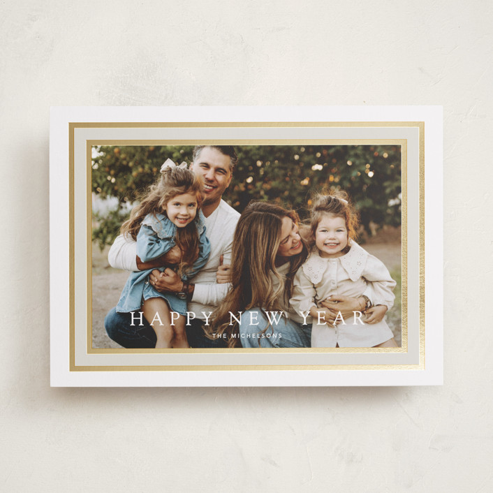 Layered frame Foil-Pressed Holiday Cards by Stacey Meacham | Minted