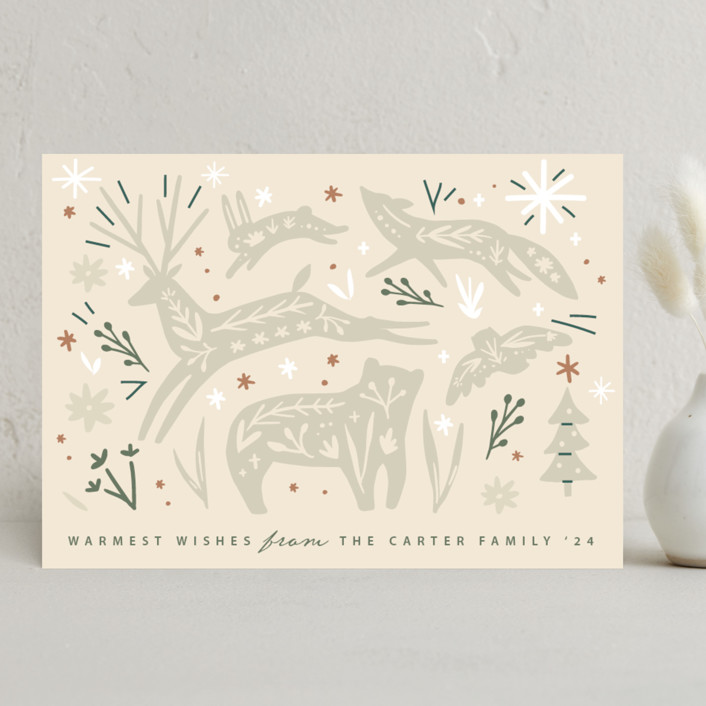 Woodland Folk Holiday Cards by Hannah Williams | Minted