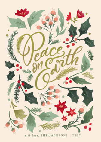 Peaceful Pine Holiday Cards by Makewells | Minted