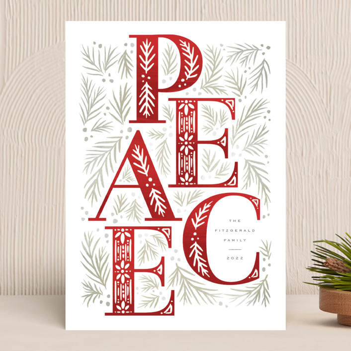 block print Holiday Cards by Wildfield Paper Co | Minted