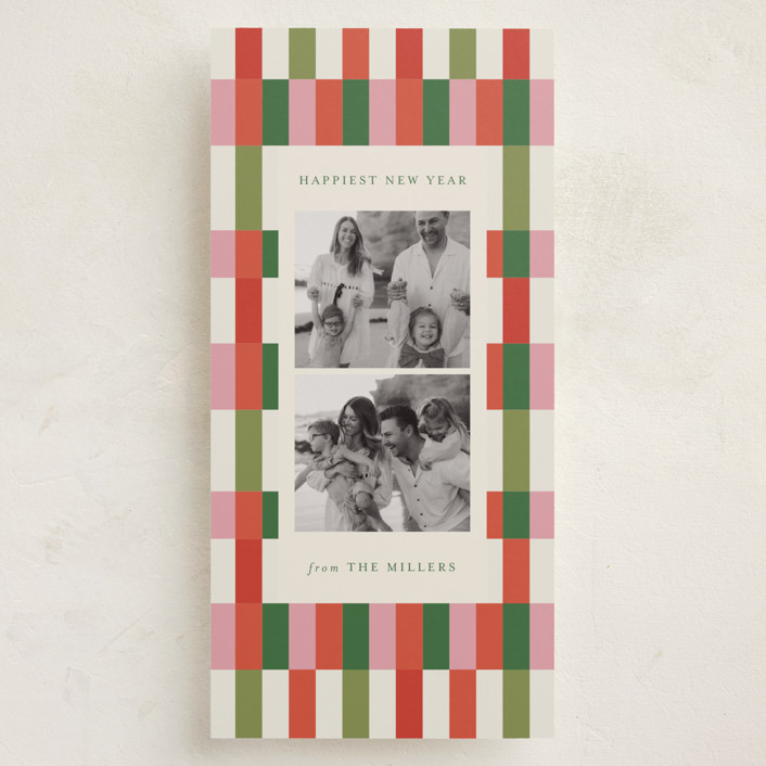 Stripes of Joy Tall Holiday Cards by Joyce Pinheiro | Minted