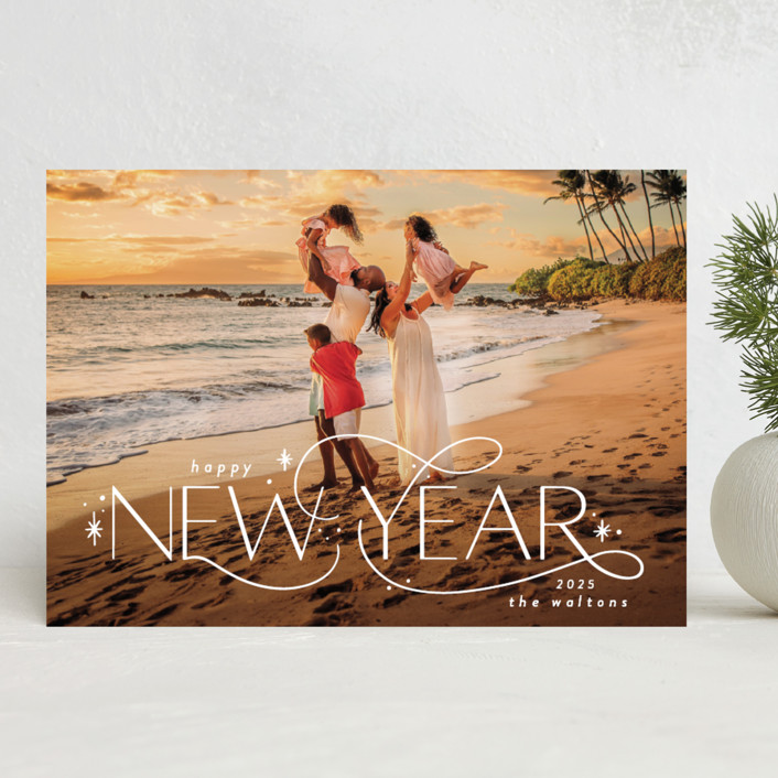 Flourished Year New Year Photo Cards by Makewells | Minted