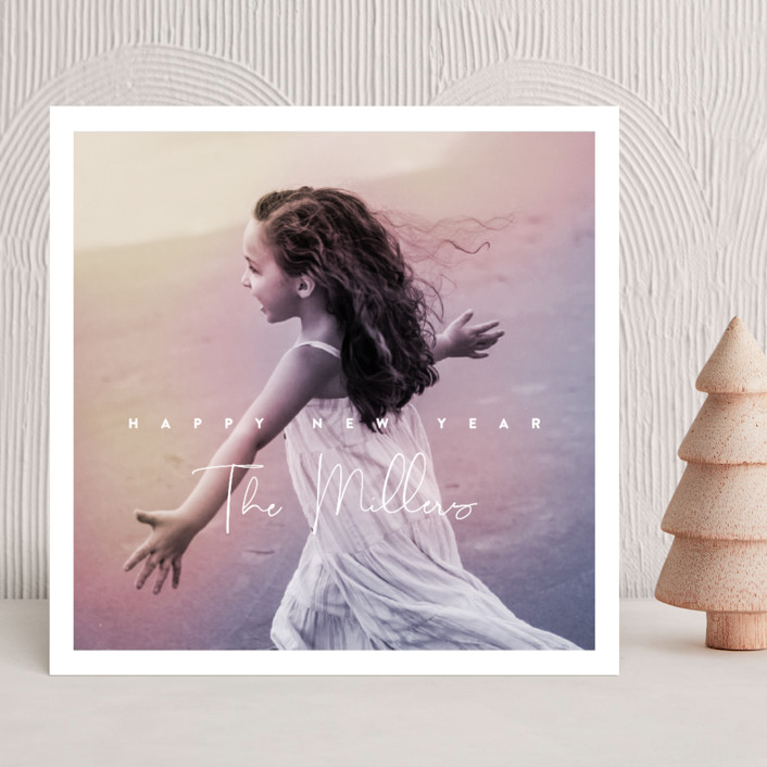 Signature Overlay New Year Photo Cards by Ana Sharpe | Minted