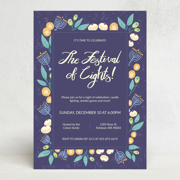 Festival of Lights Party Invitation Holiday Party Invitations by Julia ...