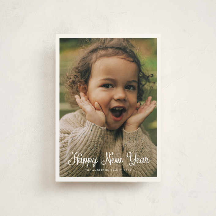 cursive bottom Holiday Postcards by Cass Loh | Minted