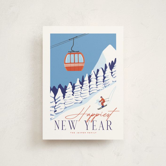 Vintage Ski Poster Holiday Postcards by Kaydi Bishop | Minted