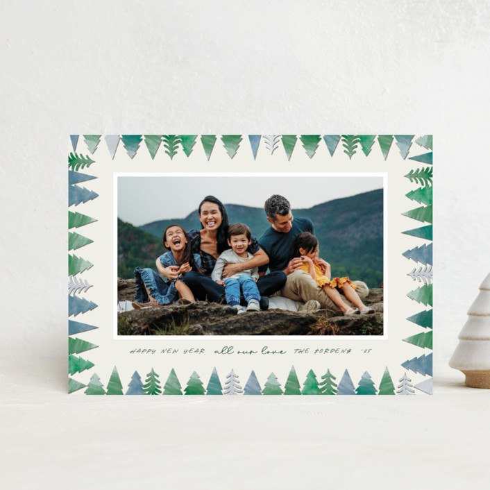 Trees all around Holiday Postcards by Pati Cascino | Minted